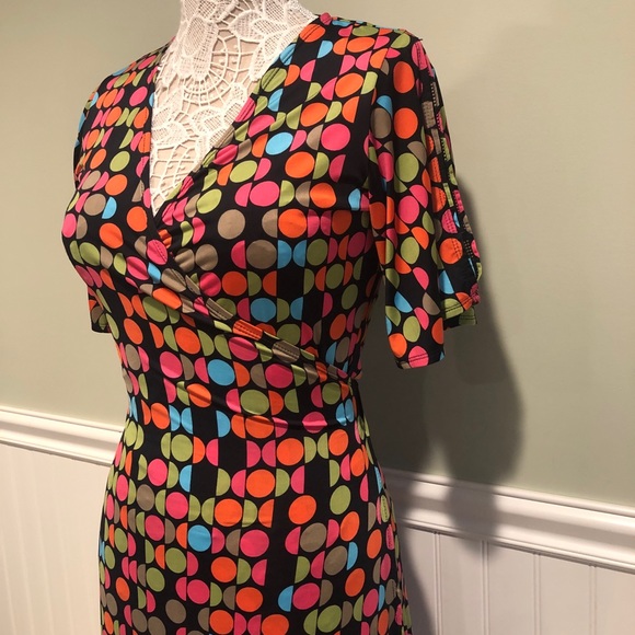 Nikki Poulos | Dresses | Nikki Poulos Pop Art Wrap Dress Flutter ...